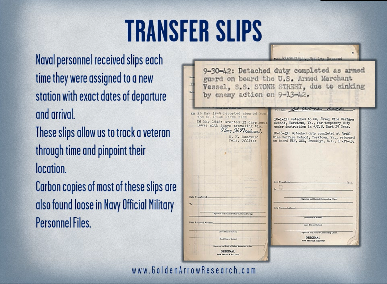 WWII Navy Military Service Records (O.M.P.F.’s) at the National ...