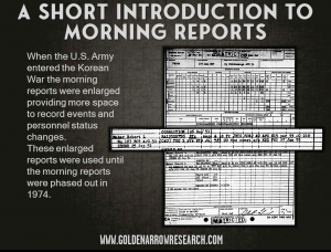 Morning Reports: Locating Your Army Veteran Using WWII Military Records ...