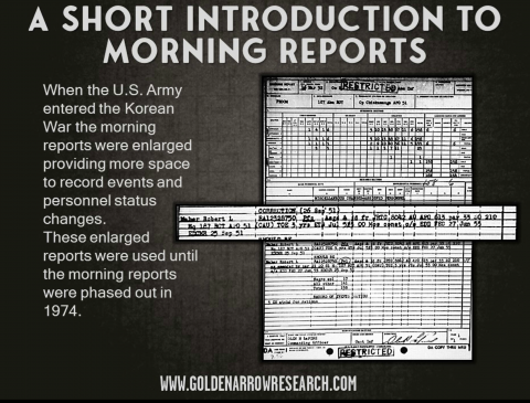 Morning Reports: Locating Your Army Veteran Using WWII Military Records ...