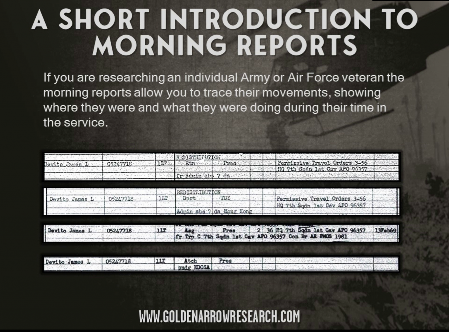 Morning Reports: Locating Your Army Veteran Using WWII Military Records ...
